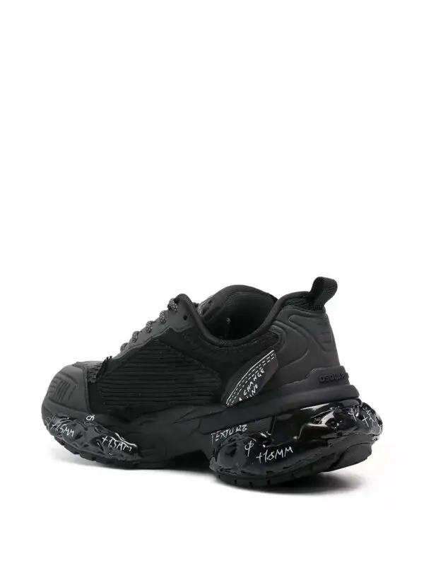 Dsquared2 Faster Texture" Sculptural Sole Sneakers - Black