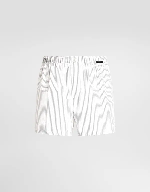 Dolce & Gabbana Striped Cotton Poplin Boxer Shorts