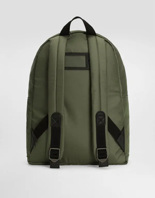 Dolce & Gabbana Nylon Backpack With Dg Patch - Green