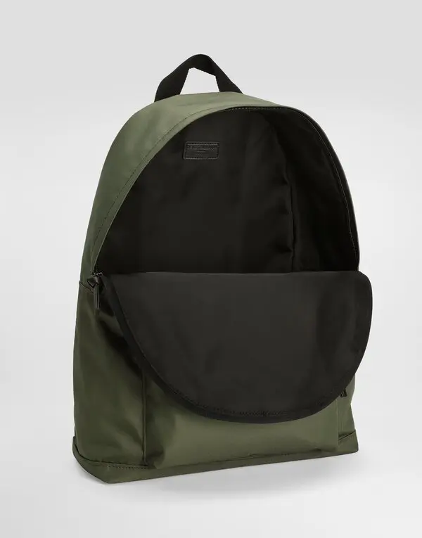 Dolce & Gabbana Nylon Backpack With Dg Patch - Green