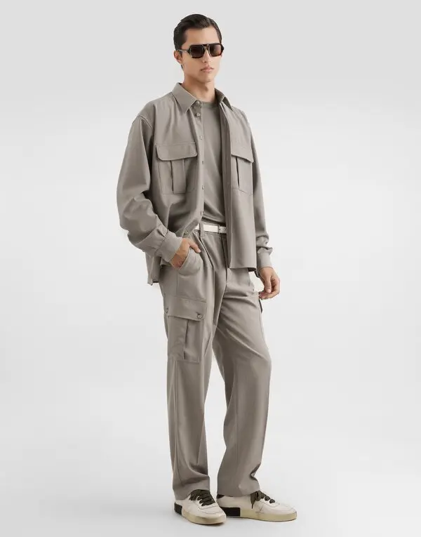 Dolce & Gabbana Virgin Wool Canvas Shirt - Multicolor