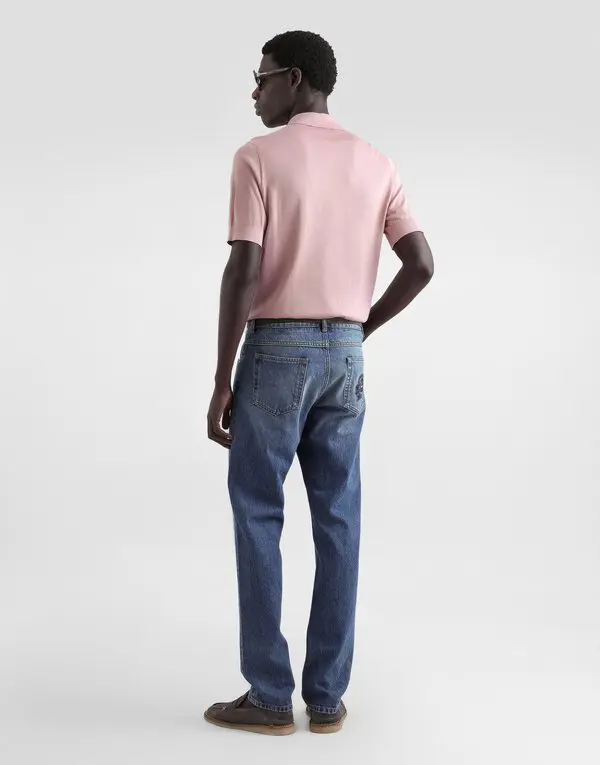 Dolce & Gabbana Silk Polo Shirt - Pink