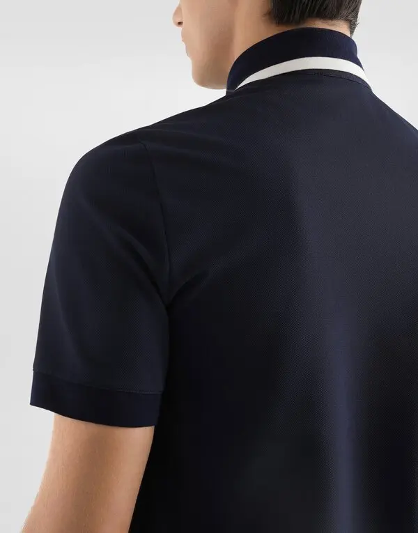 Dolce & Gabbana Technical Piqué Polo Shirt With Embroidery