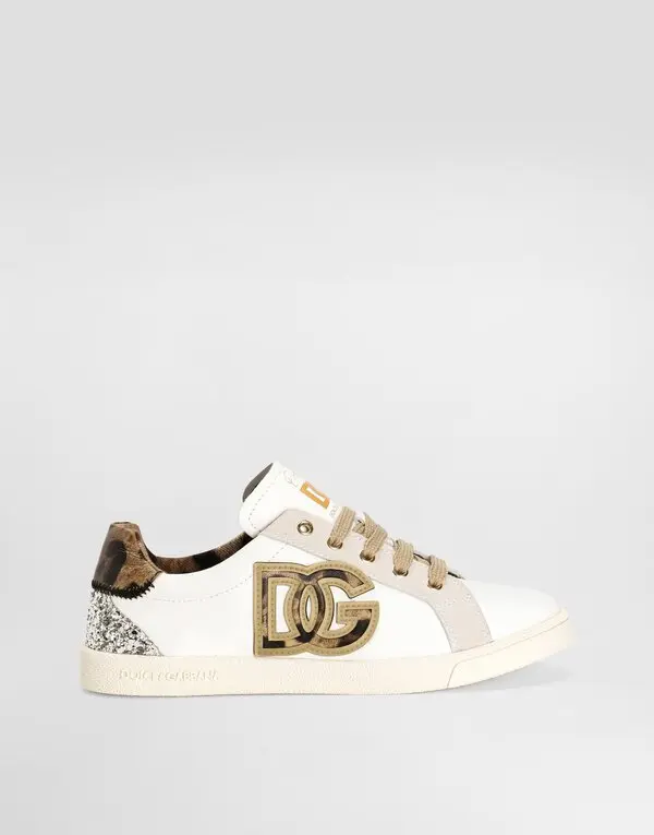 Dolce & Gabbana Dg Original Sneakers With Glitter And Embroidery