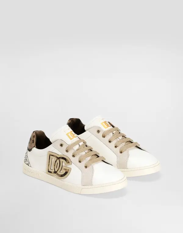 Dolce & Gabbana Dg Original Sneakers With Glitter And Embroidery