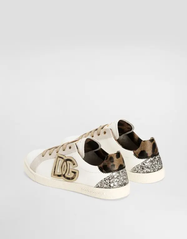 Dolce & Gabbana Dg Original Sneakers With Glitter And Embroidery