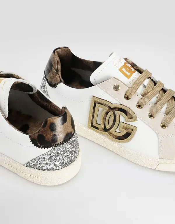 Dolce & Gabbana Dg Original Sneakers With Glitter And Embroidery