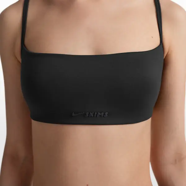 Nike Skims Matte Thin-strap Micro Bra - Black