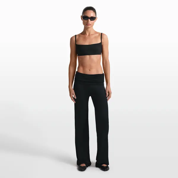 Nike Skims Stretch Knit Wide-leg Pants - Black