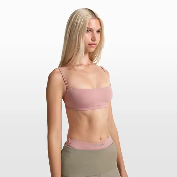 Nike Skims Matte Thin-strap Micro Bra - Pink