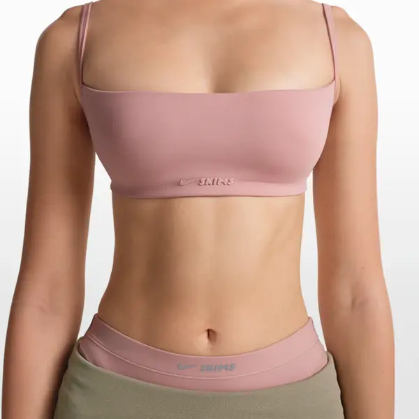 Nike Skims Matte Thin-strap Micro Bra - Pink