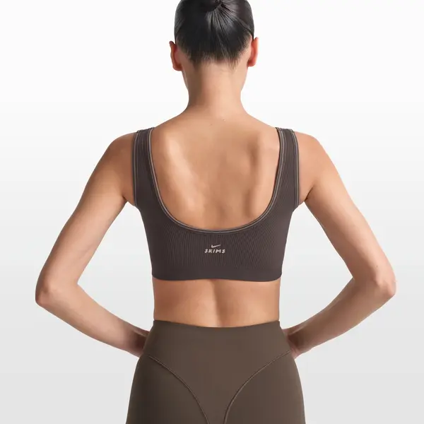 Nike Skims Ribbed Seamless Scoop Bra - Brown