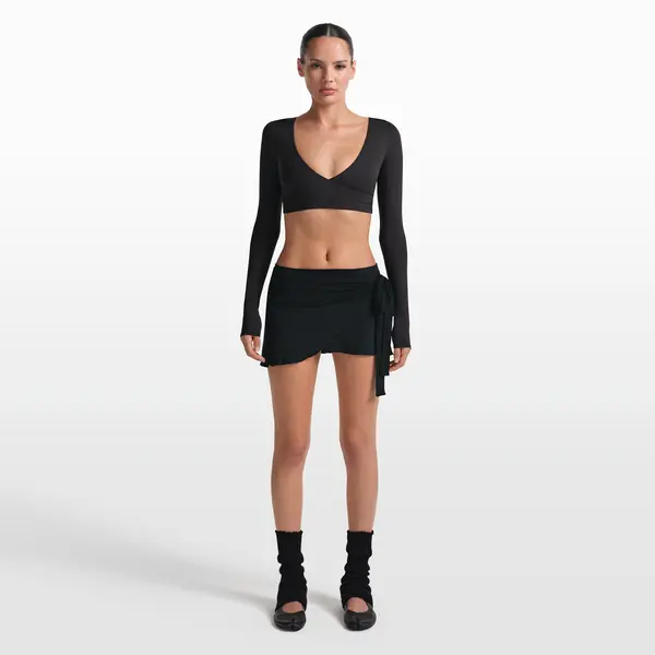 Nike Stretch Knit Wrap Skirt - Black