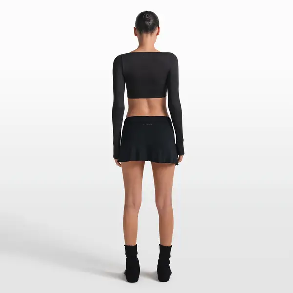 Nike Skims Stretch Knit Wrap Skirt - Black