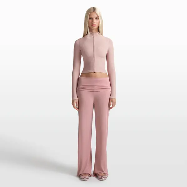 Nike Stretch Knit Wide-leg Pants - Pink