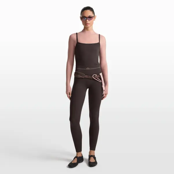 Nike Skims Ribbed Seamless High-waisted 26" Leggings - Brown
