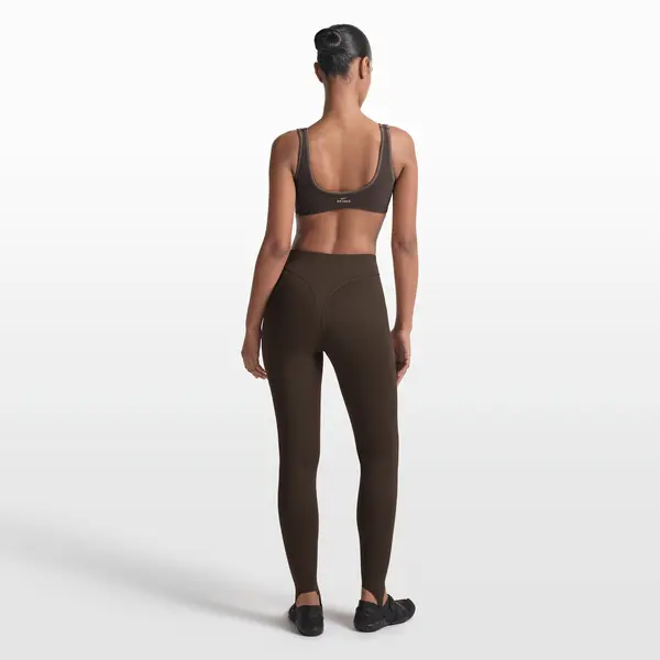 Nike Skims Ribbed Seamless Micro-scoop Bra - Brown