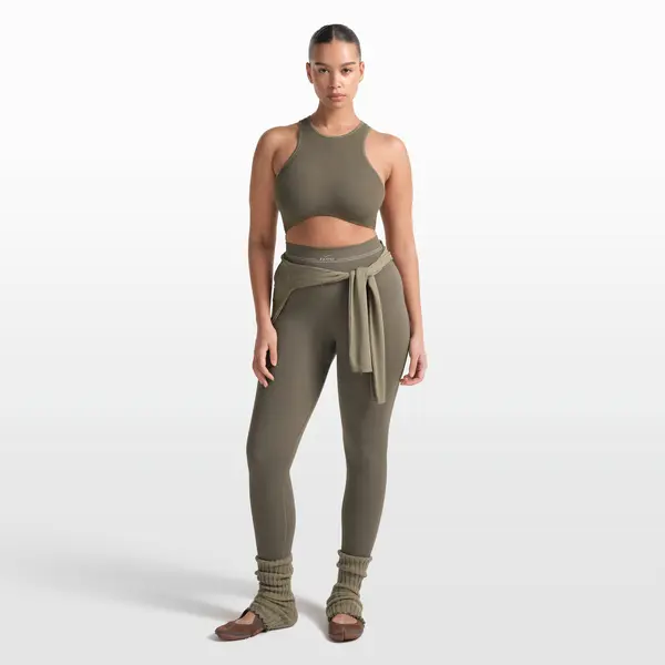 Nike Skims Ribbed Seamless High-waisted 26" Leggings - Brown