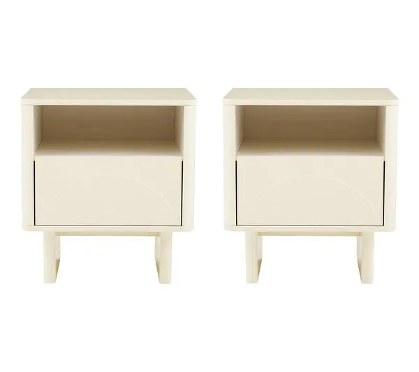 MANHATTAN COMFORT Ella 20' Nightstand Set Of 2 - One-color