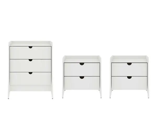 MANHATTAN COMFORT Coney 3-piece Dresser Set - One-color