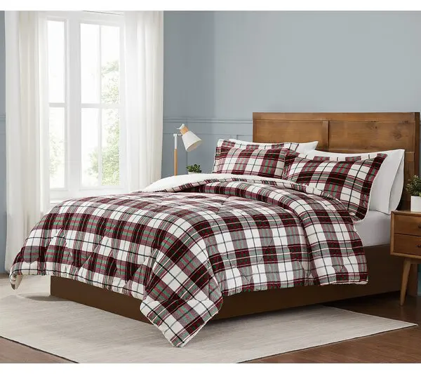 TRULY SOFT Cuddle Warmth Marlon Plaid Full/quee N Comforter Set