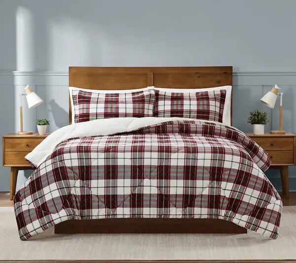TRULY SOFT Cuddle Warmth Marlon Plaid Twin Xl C Omforter Set - One-color