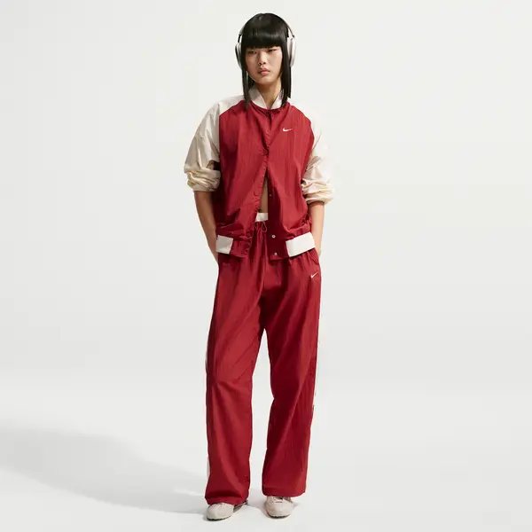 Nike Sportswear Loose High-waisted Parachute Pants - Red