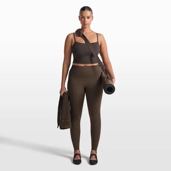 Nike Ribbed Seamless Cami Tank Top - Brown
