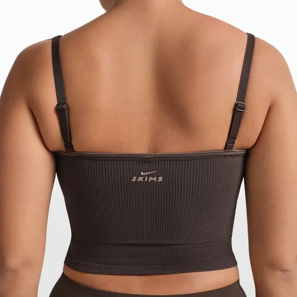 Nike Ribbed Seamless Cami Tank Top - Brown