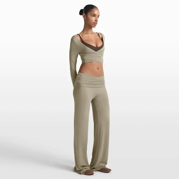 Nike Skims Stretch Knit Wide-leg Pants