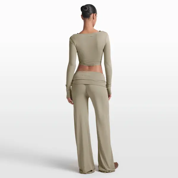 Nike Skims Stretch Knit Wide-leg Pants
