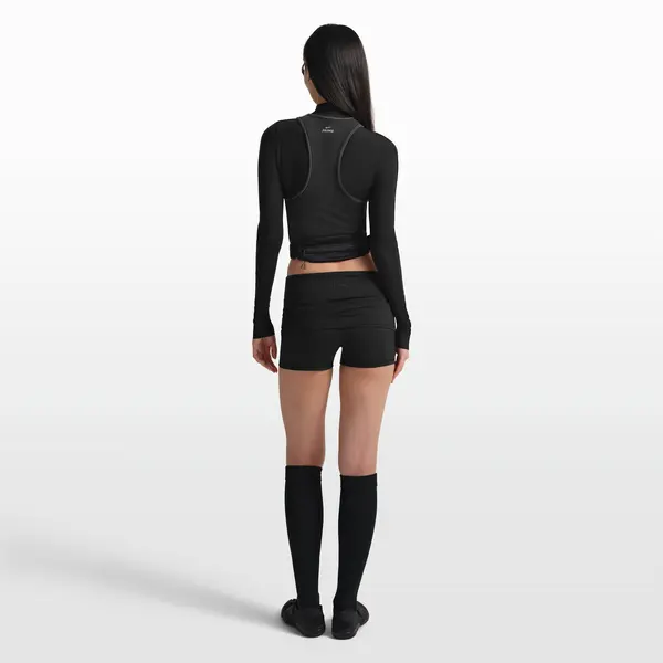 Nike Matte 3" Fold-over Waistband Shorts - Black