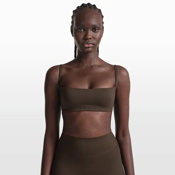 Nike Skims Matte Thin-strap Micro Bra - Brown
