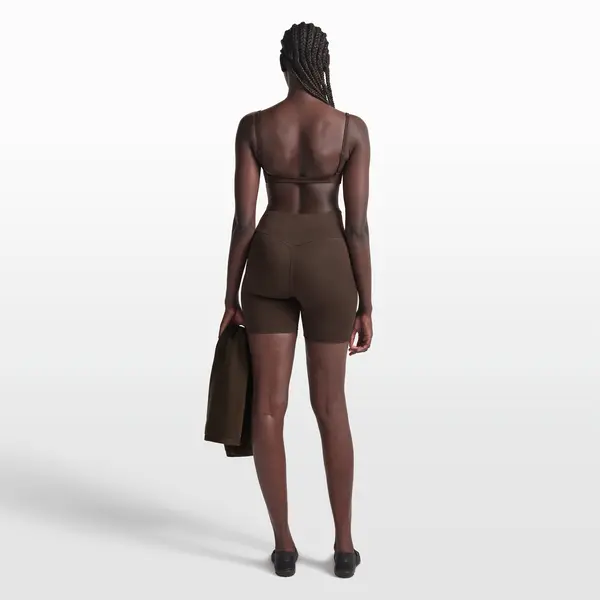 Nike Skims Matte Thin-strap Micro Bra - Brown