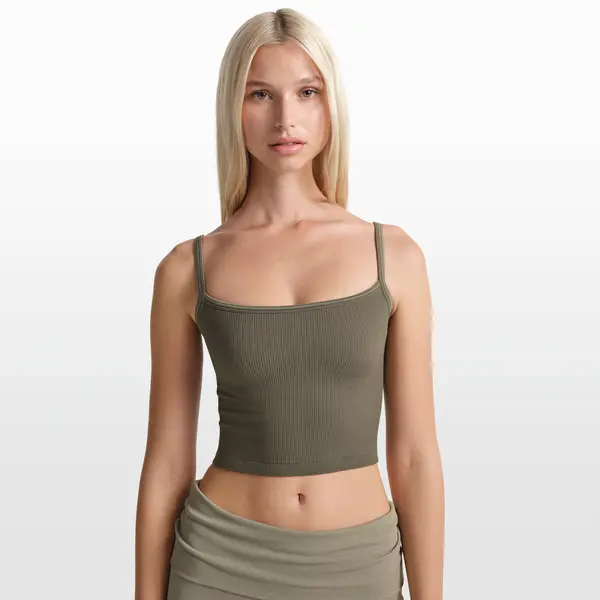 Nike Skims Ribbed Seamless Cami Tank Top - Brown