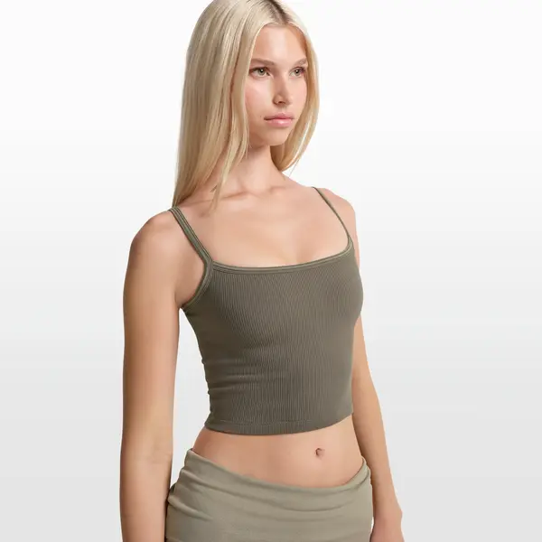 Nike Skims Ribbed Seamless Cami Tank Top - Brown