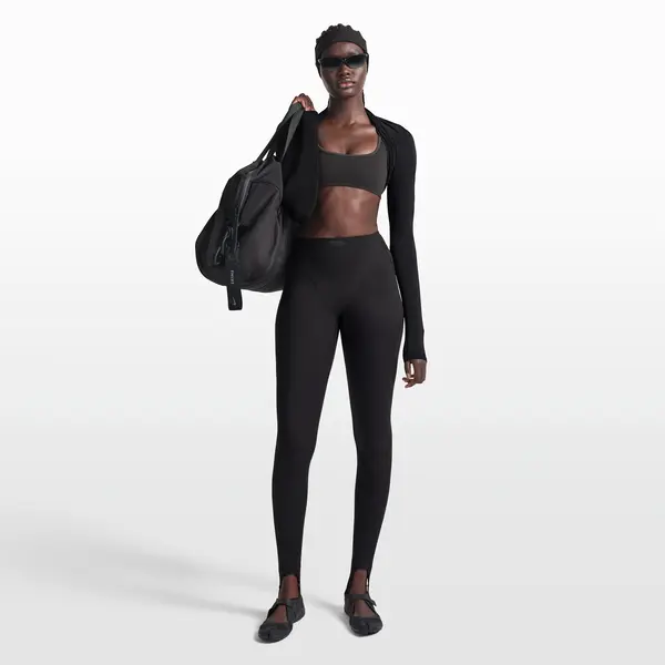Nike Skims Ribbed Seamless Micro-scoop Bra - Black