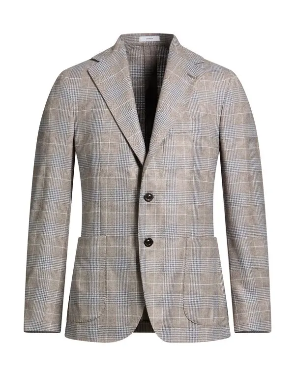 Boglioli Blazer Taupe Size Wool, Silk, Polyamide