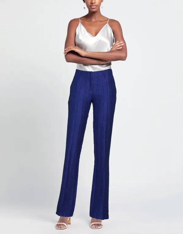 FORTE_FORTE Flared Viscose-blend Pants - Blue