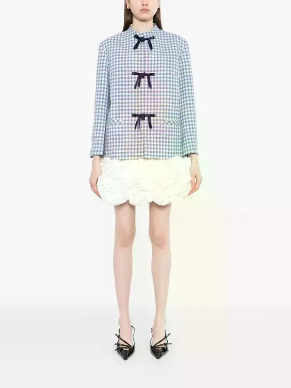 AO YES Gingham Bow Jacket