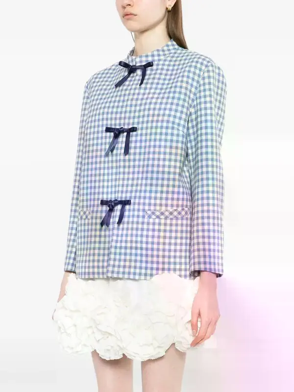 AO YES Gingham Bow Jacket