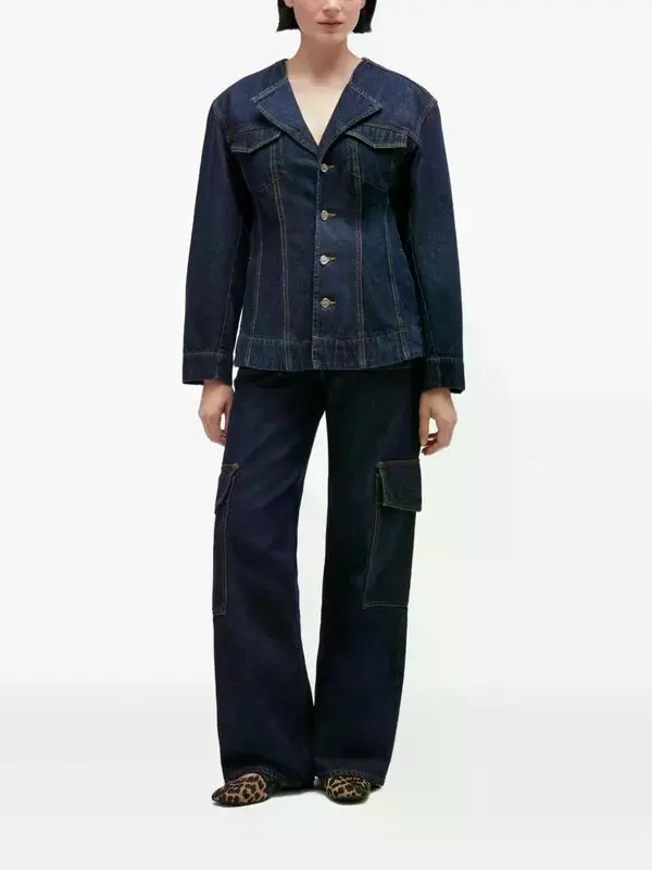 GANNI Buttoned Denim Jacket