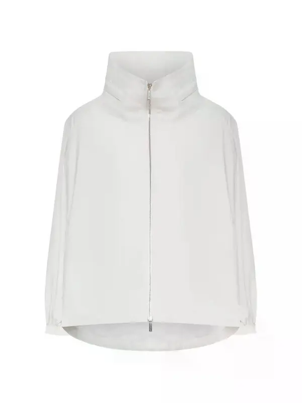 MOORER High-neck Zip Jacket - White