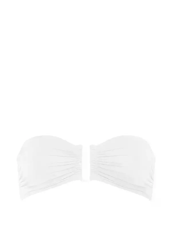 ERES Ruched-detail Bikini Top - White