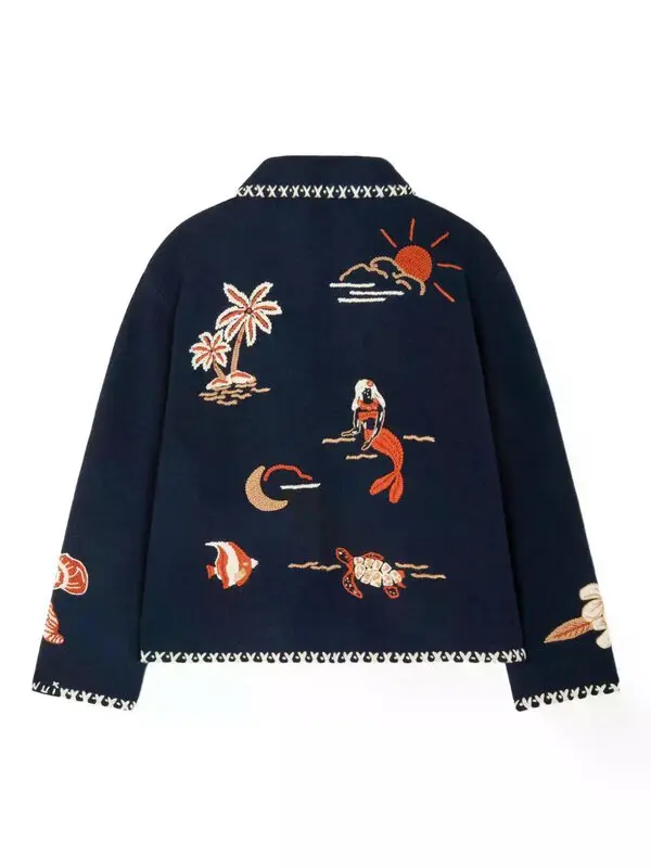 Alanui Embroidered Jacket - Blue