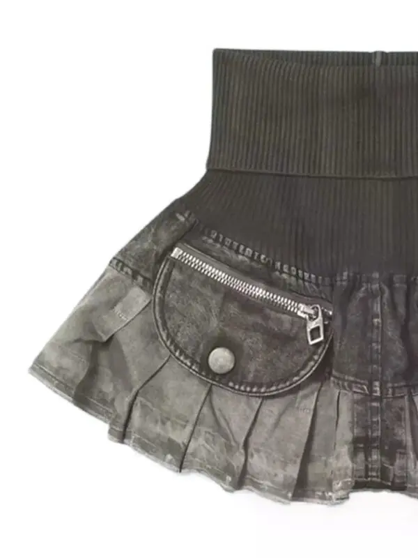 Miss Sixty X Knwls Patchwork Mini Skirt