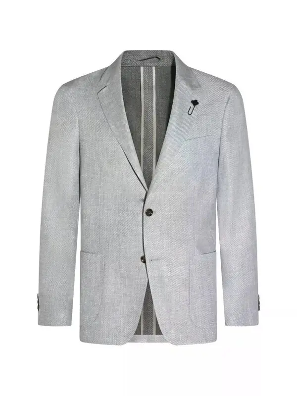 LARDINI Flower Pin Pocket Blazer