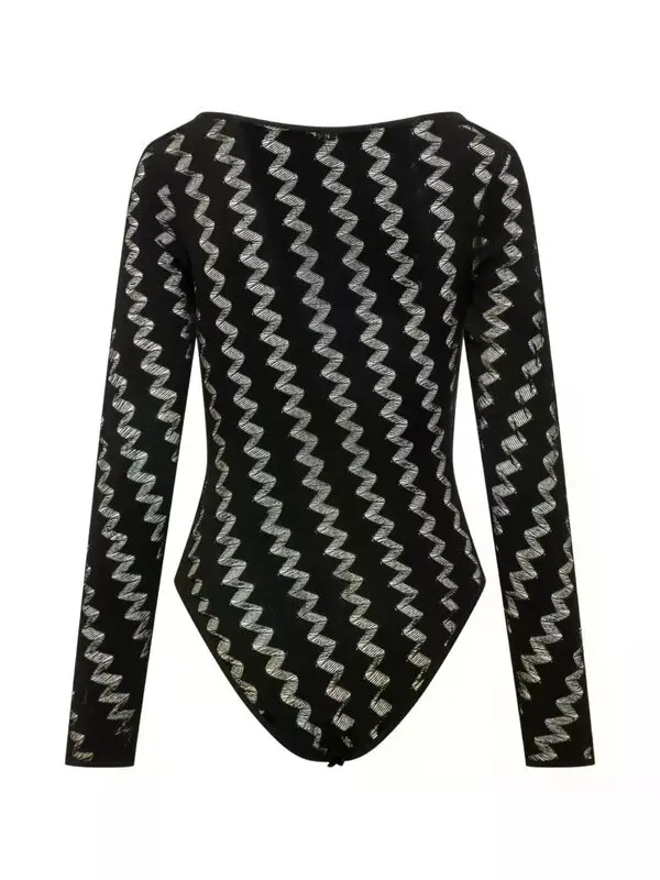 IRO PARIS Zigzag V-neck Bodysuit