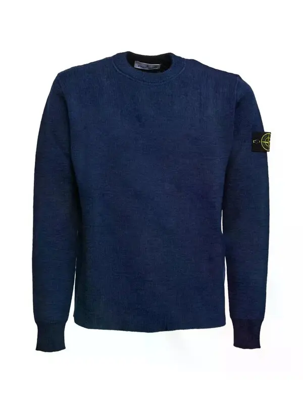 Stone Island Ribbed Sweater With Badge