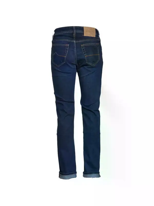 Jacob Cohen Patterned Insert Slim Fit Jeans